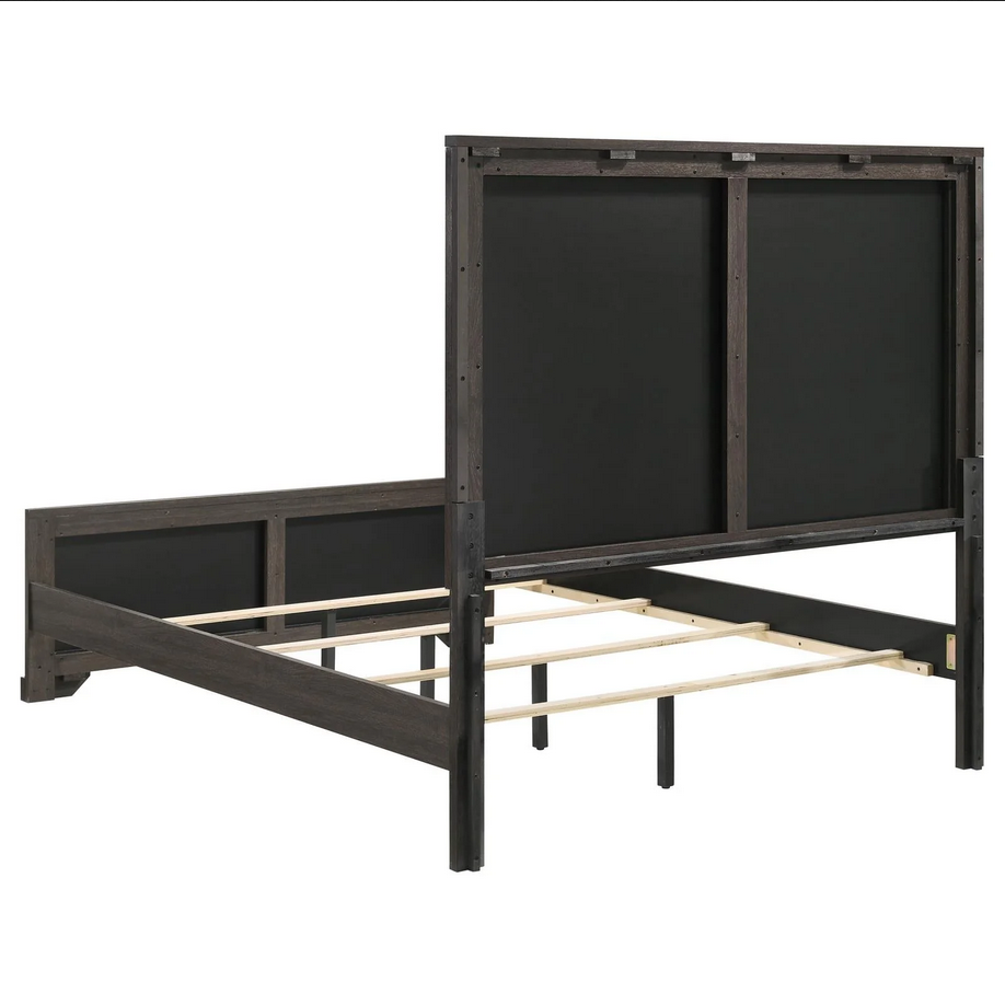 Baker Brown/Light Taupe Panel Bedroom Set - Olivia Furniture