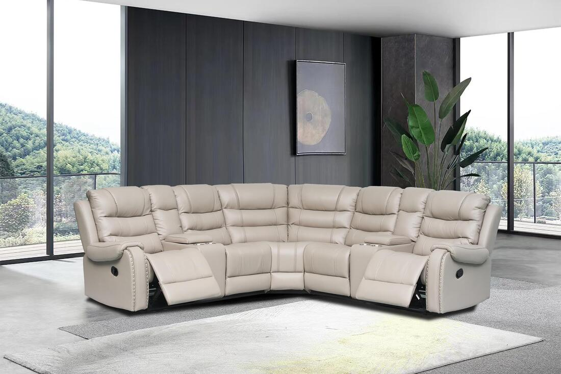 Rose Sand Reclining Sectional