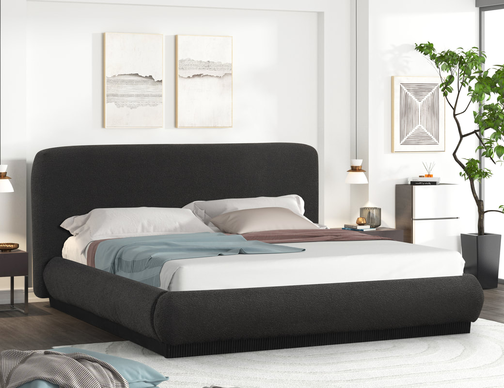 Annie Black Platform Queen Size Bed