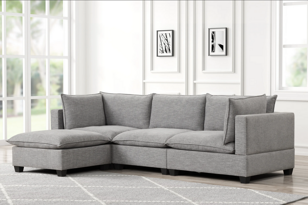 Cloud Light Gray Modular Sectional - Olivia Furniture