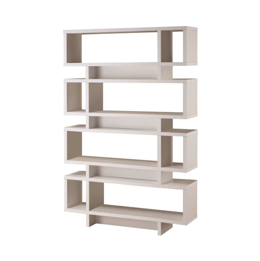 4-Tier Open Back Bookcase White - Olivia Furniture